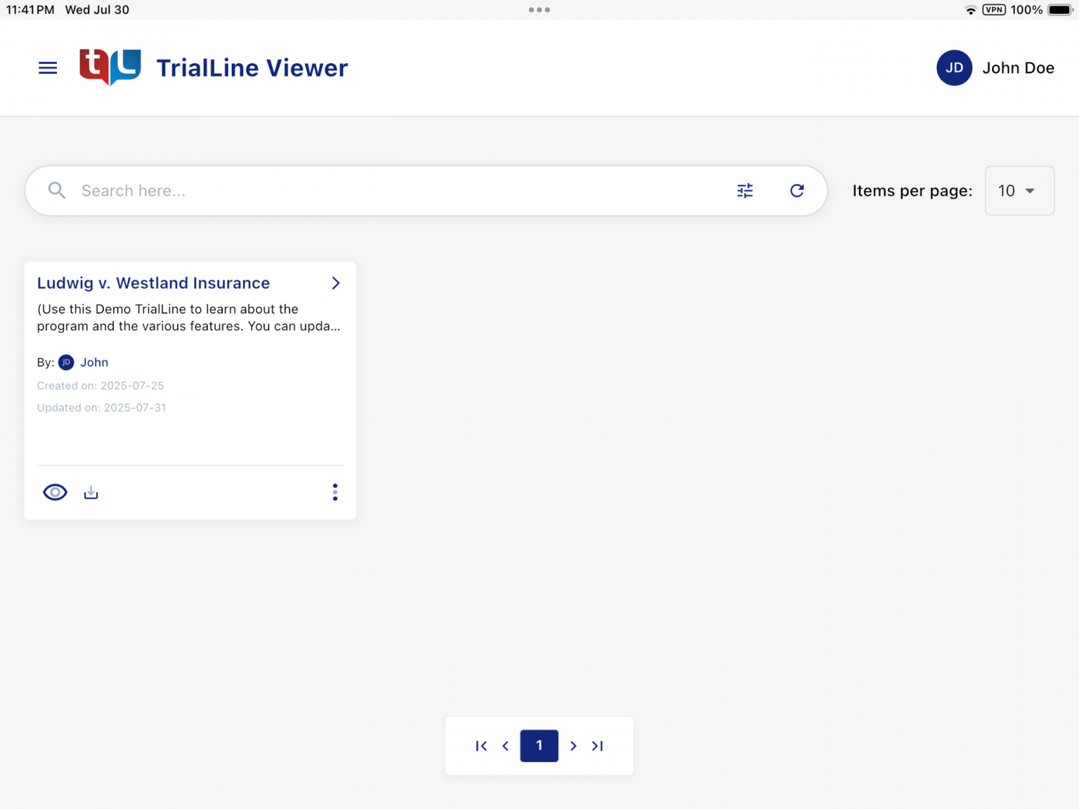 TrialLine Viewer: Offline Case Timeline App for Legal Pros